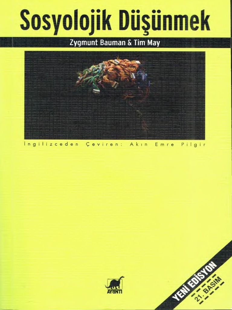 Zygmunt Bauman Tim May Sosyolojik Dusunmek | PDF