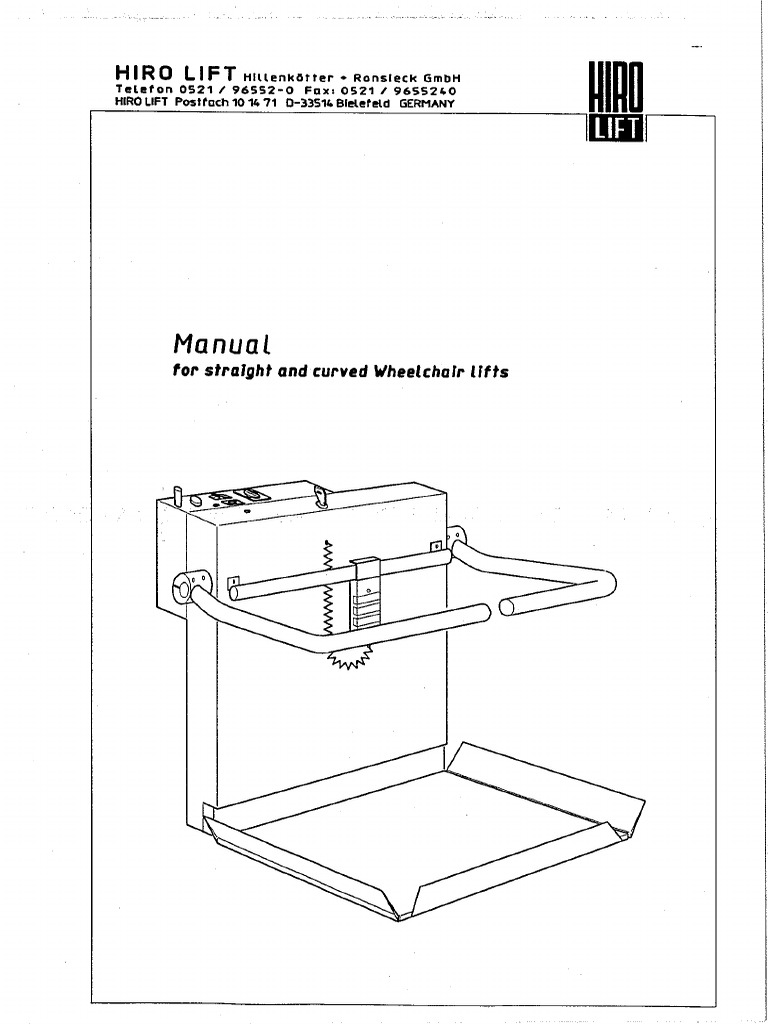 HIRO LIFT Tecnical Manual | PDF