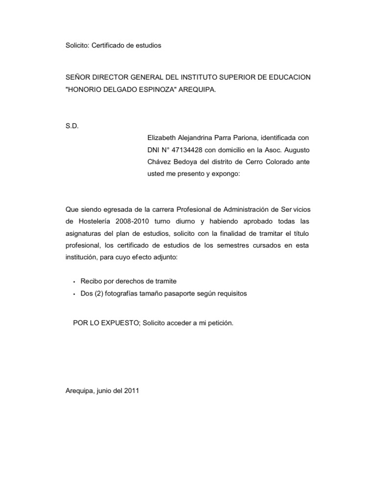 Solicito | Descargar gratis PDF | Educación Secundaria | Educación avanzada