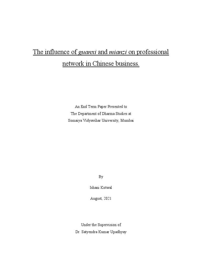 Mianzi and Guanxi in Chinese Business | PDF | Brand | Starbucks