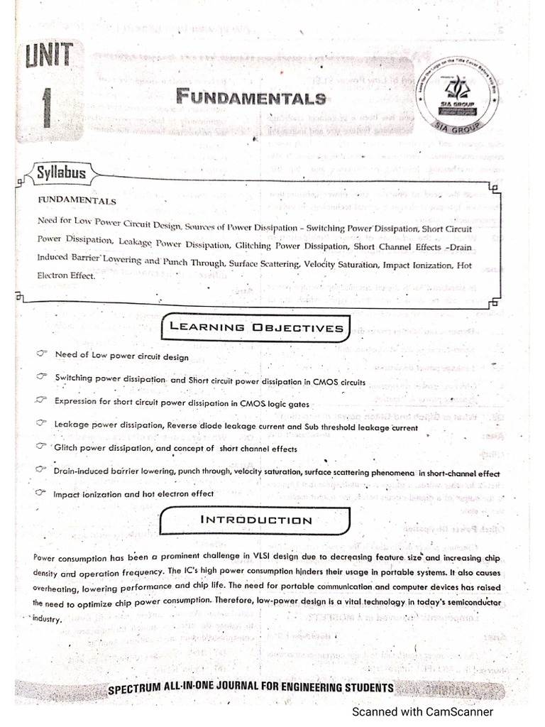 Unit 1 Lpvlsi Pdf