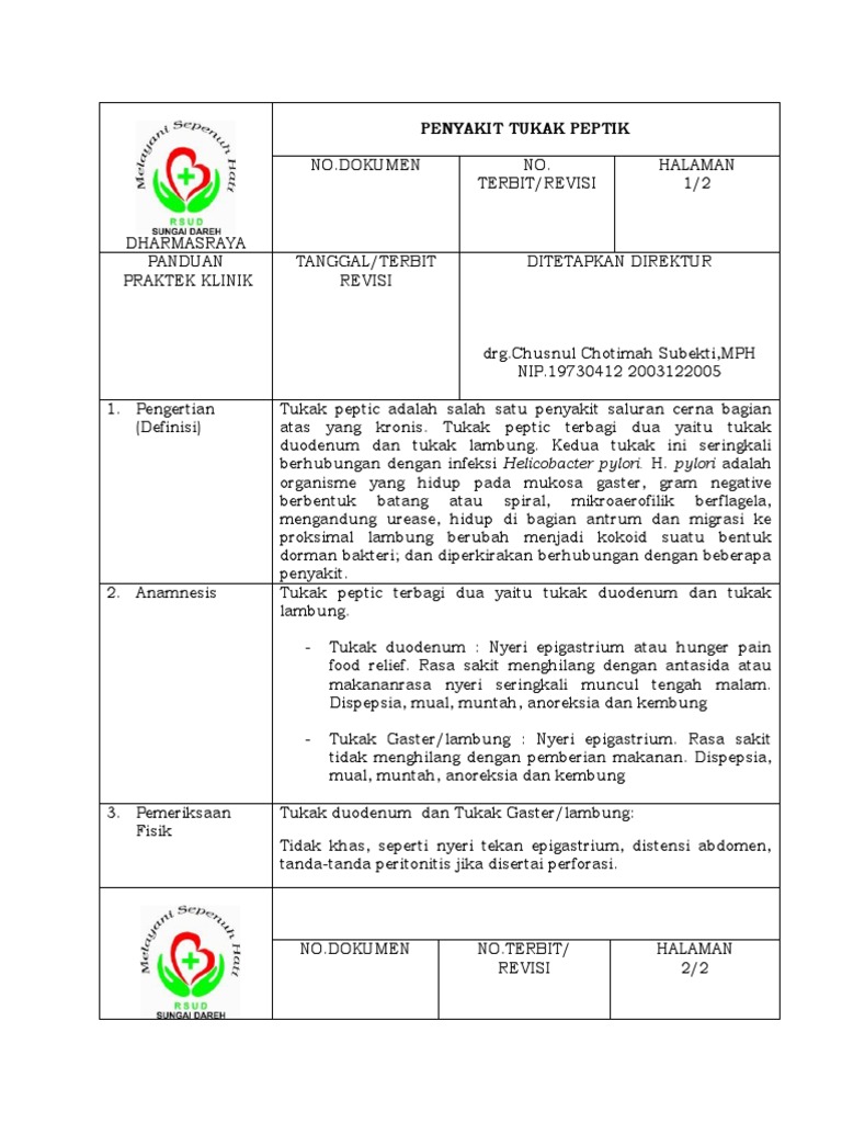 Panduan Klinik Tukak Peptik | PDF | Pengembangan Diri | Kesehatan Holistik