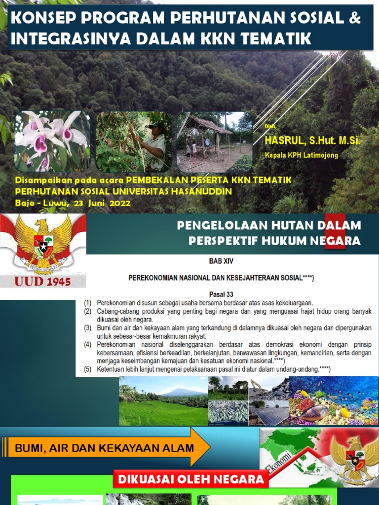 Materi - KKNT PS Unhas - KPH Latimojong | PDF