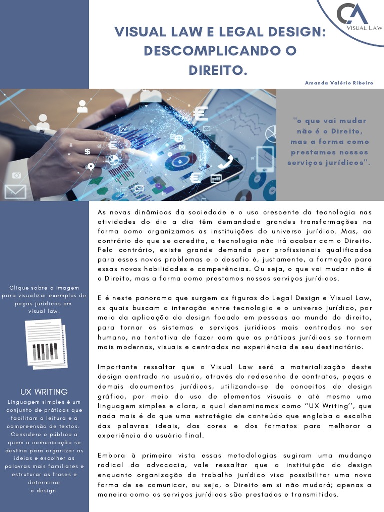 Legal Design e Visual Law no Direito | PDF | Esboço | Advogado