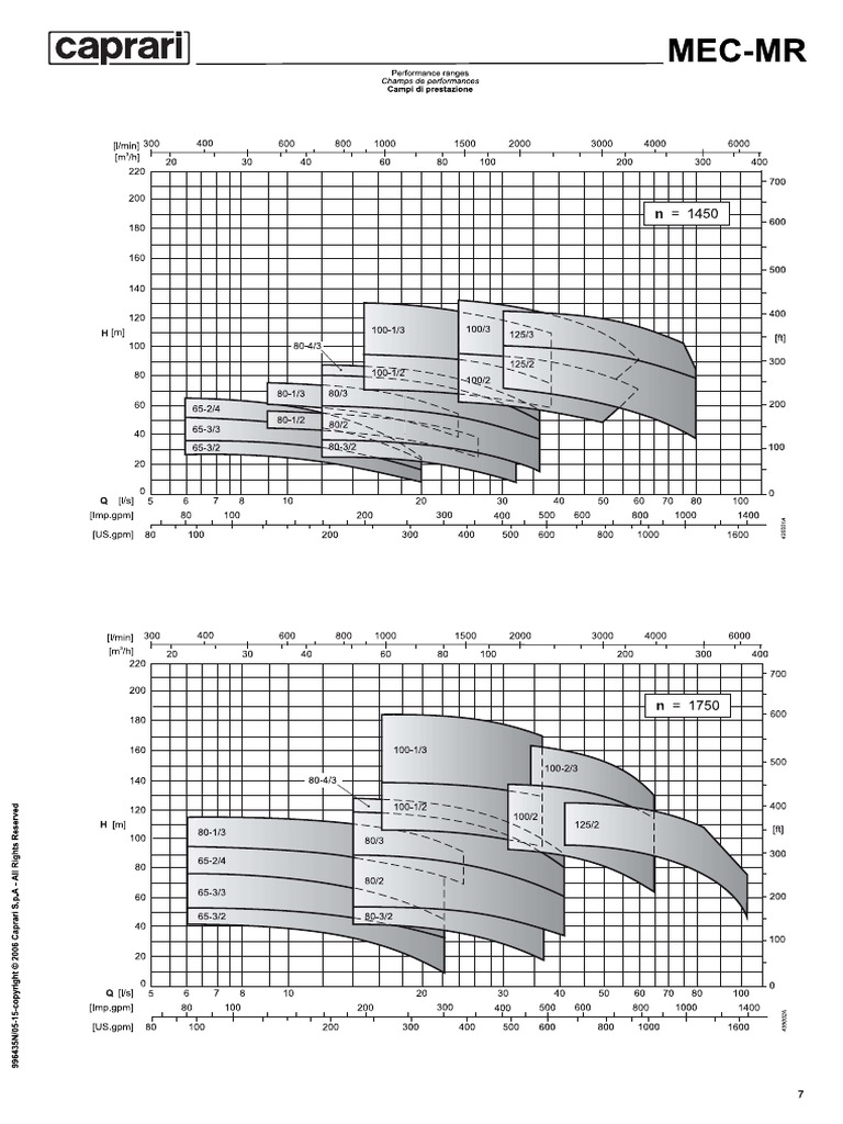Curva de Bomba CAPRARI | PDF