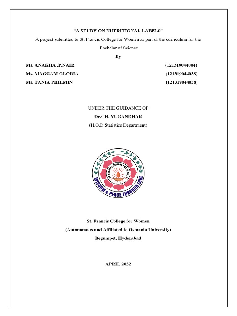 Tanispdffinal | PDF | Foods | Nutrition Facts Label