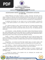 Accomplishment Report For Remedial Activities | PDF