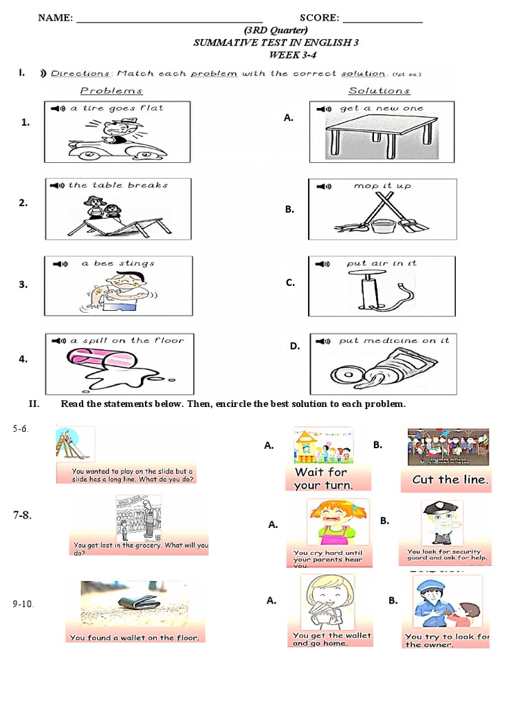 Q3 - Summative Test - Week 3 4 | PDF