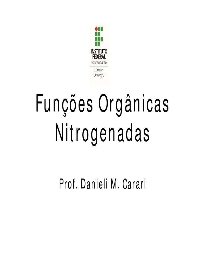 Slides Aula - Funções Nitrogenadas | PDF | Amina | Amida