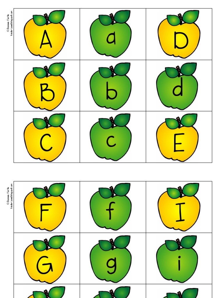 Apple Alphabet Concentration | PDF