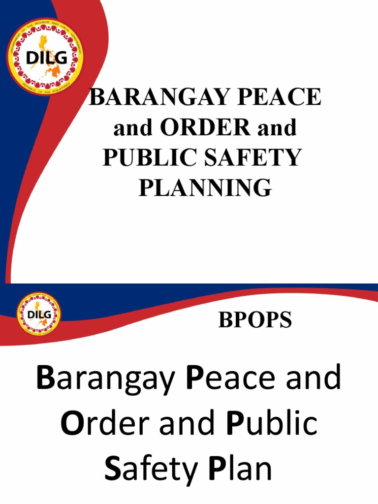 Barangay Peace and ORDER and Public Safety Planning | PDF | Justice ...