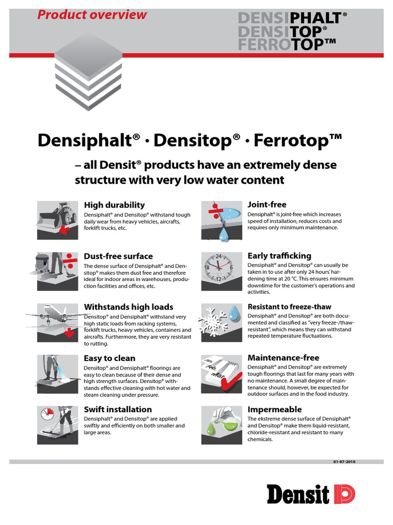 Densiphalt® - Densitop® - Ferrotop™: Ferro | PDF | Road Surface | Concrete