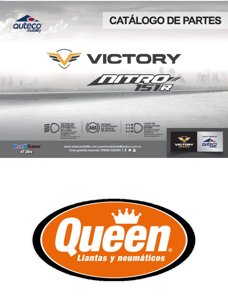 Catálogo de Partes Victory Nitro 151R | PDF | Embrague | Carburador