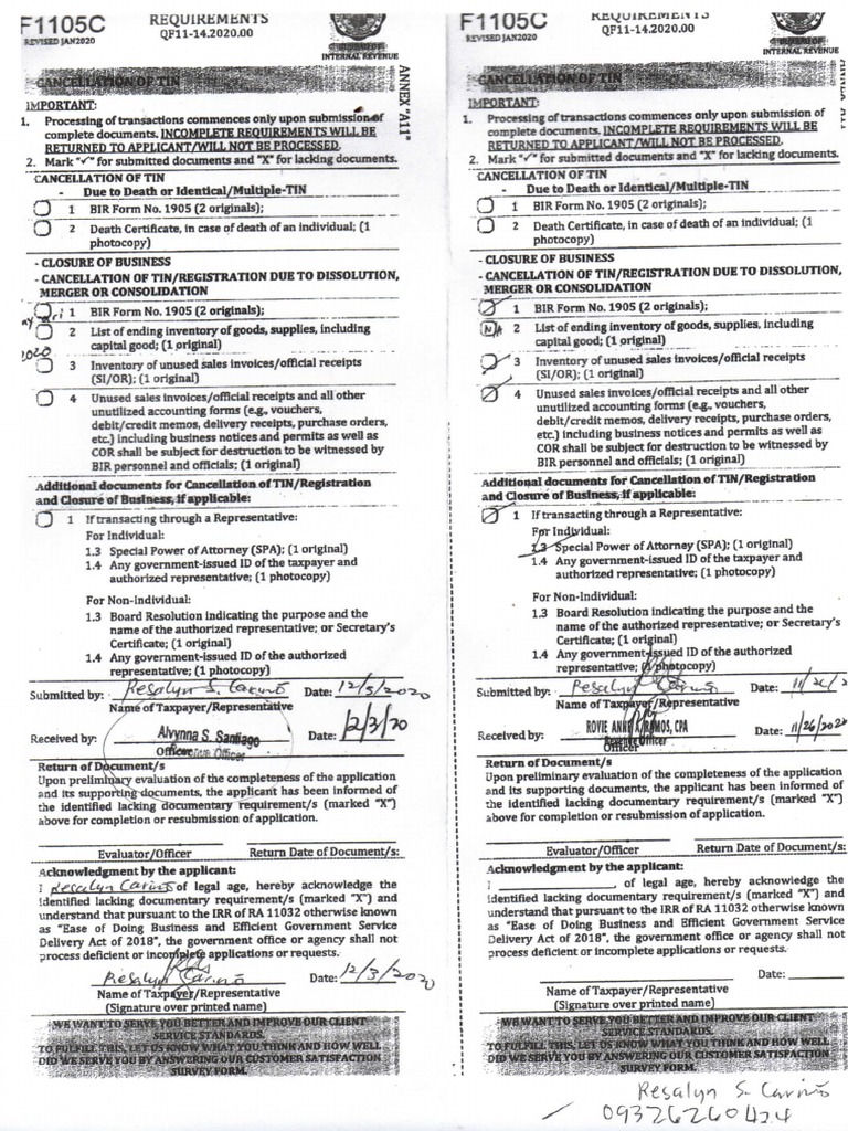 Business Closure Documents | PDF