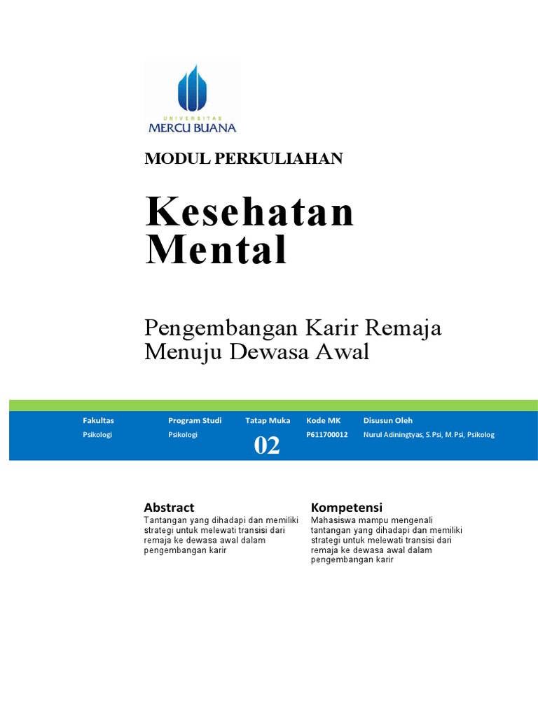 Modul 2 - Kesehatan Mental | PDF
