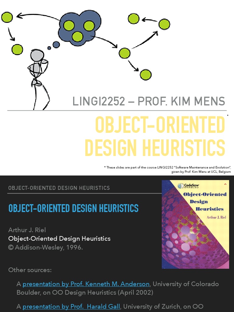 Lingi2252 - Prof. Kim Mens: Object-Oriented Design Heuristics | PDF ...