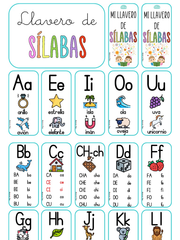 Llavero de Sílabas - Imprenta | PDF