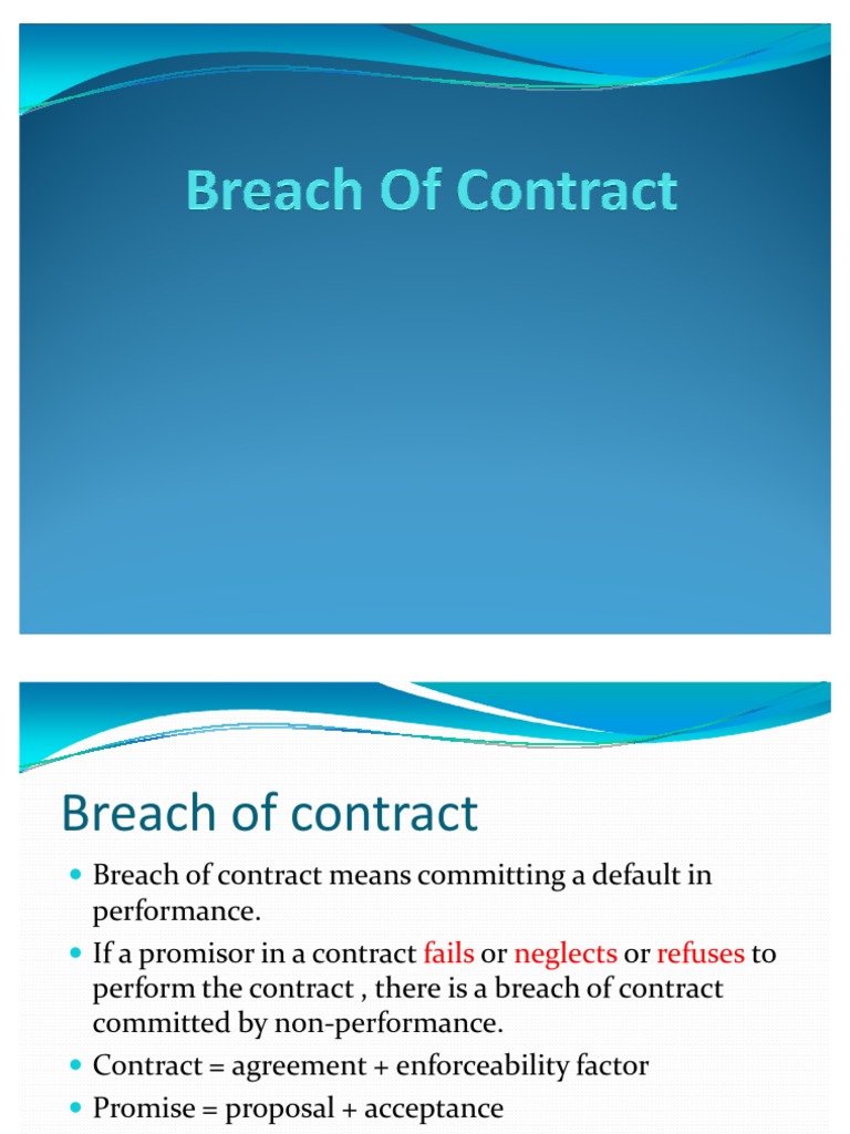 Breach of Contract | Breach Of Contract | Damages