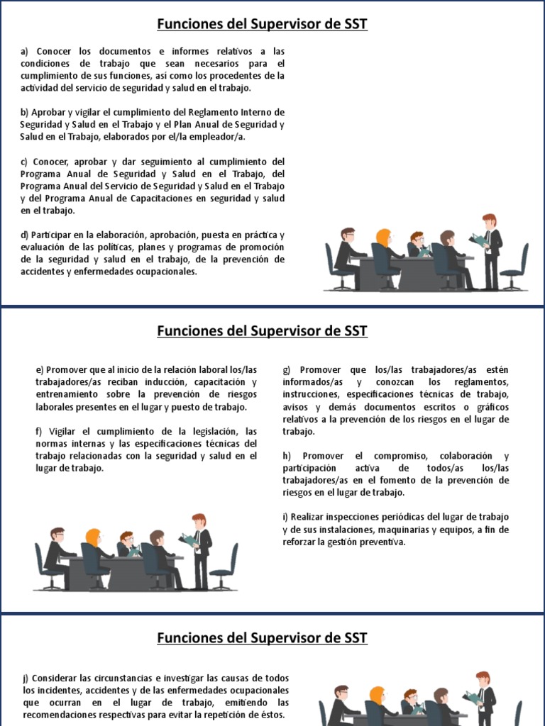 Funciones Del Supervisor de SST | PDF | Ciencias de la Salud