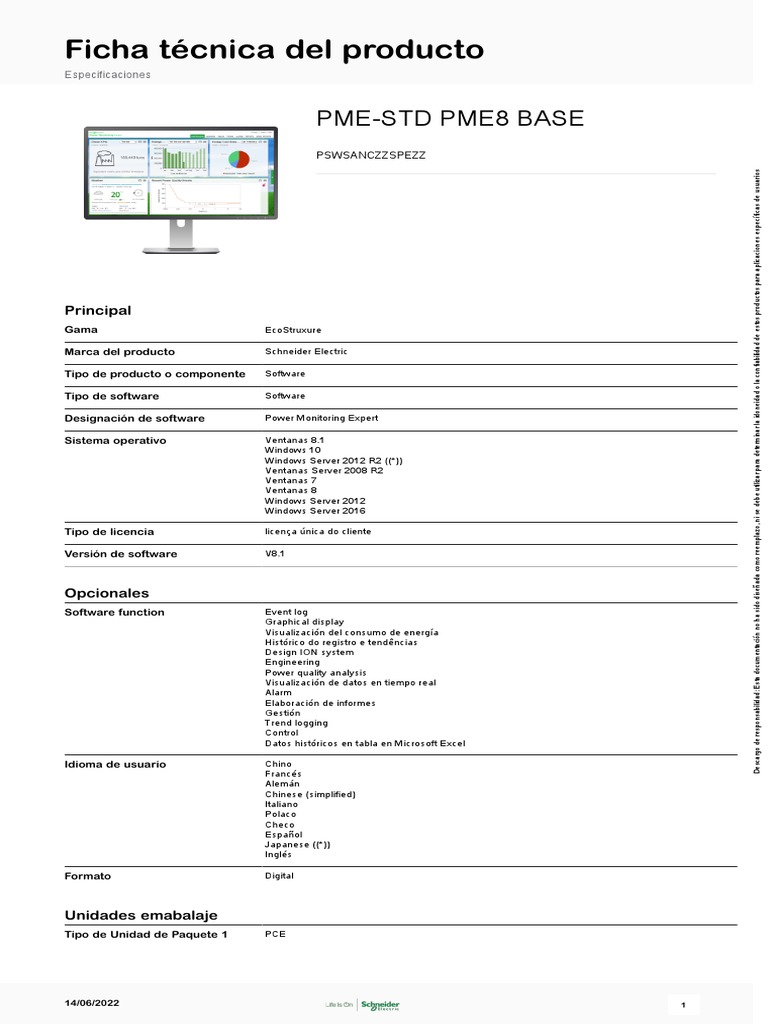 EcoStruxure™ Power Monitoring Expert - PSWSANCZZSPEZZ | PDF | Software | Windows 10