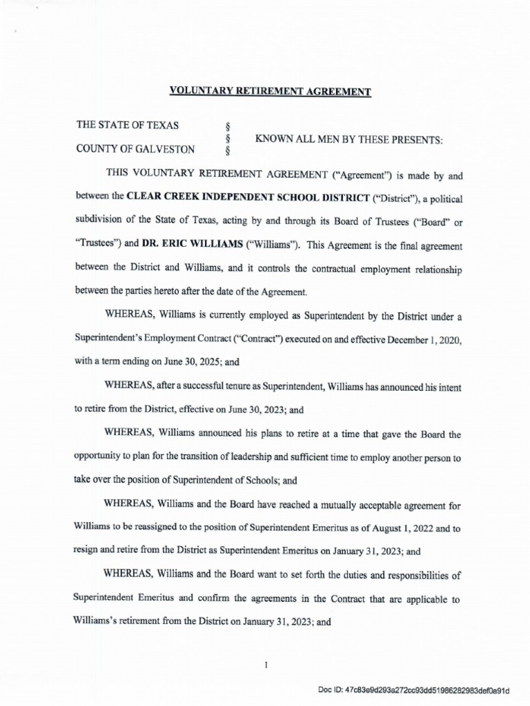 Eric Williams VRA Fully Executed | PDF