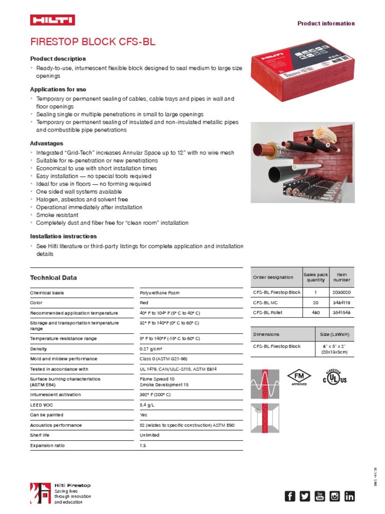 CFS BL Technical Information ASSET DOC LOC 1540921 | PDF | Wall | Smoke