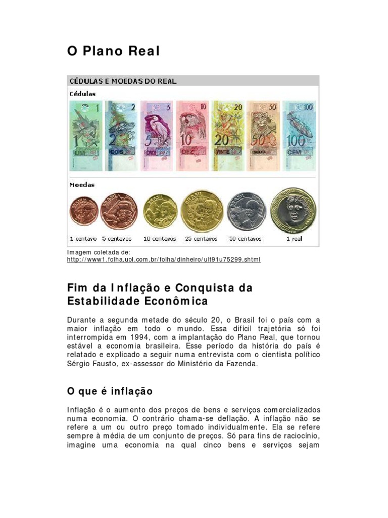 Implantação e Impacto do Plano Real | PDF | Inflação | Economia