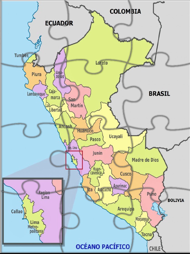 Mapa del Perú para Fiestas Patrias | PDF