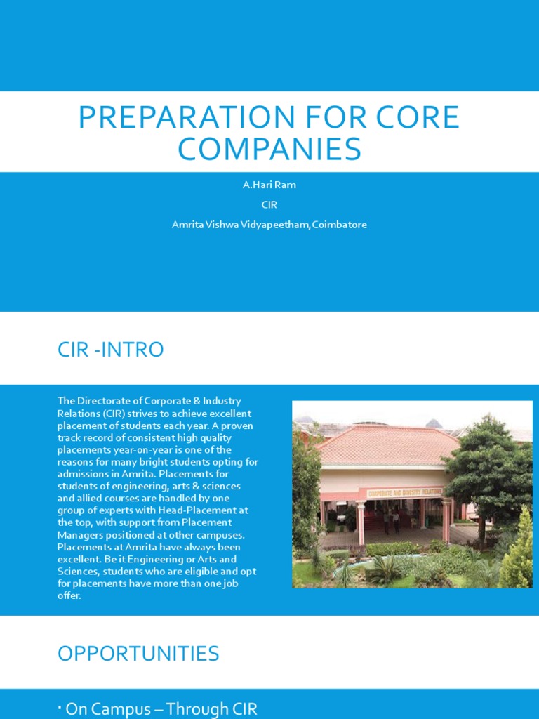 Preparing for Core Companies Placement | PDF | Electronics | Electrical Engineering