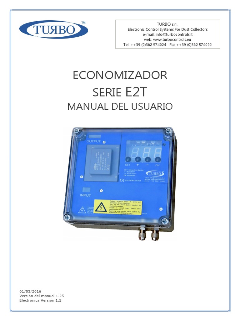Econ - Re E2T 16 C. Vac R1.25 Man. Op. SP | PDF | Relé | Ingenieria ...