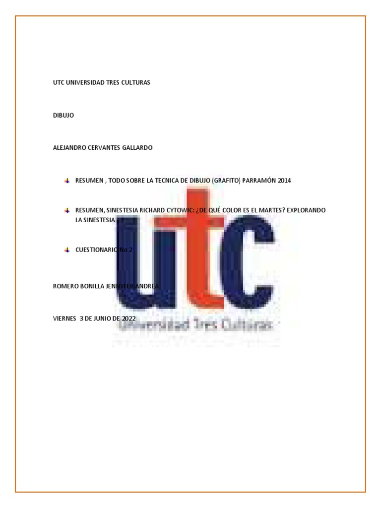 Utc Universidad Tres Culturas | PDF | Lápiz | Fonema