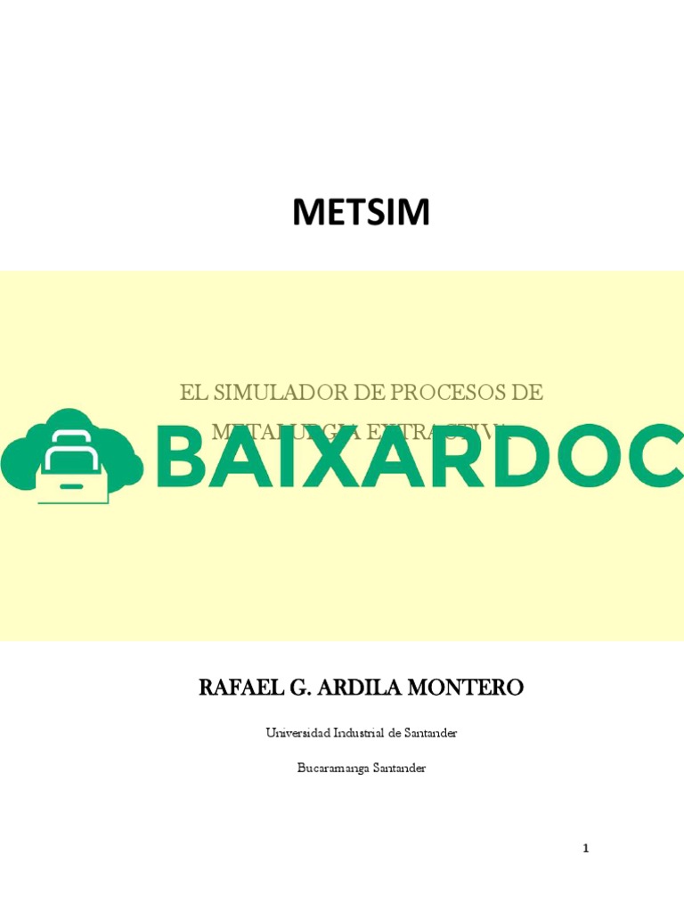 Libro Metsim | PDF | Software | Metalurgia