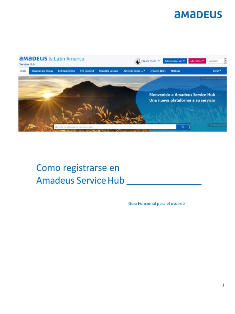 (LATAM) Como Registrarse en Amadeus Service Hub SP V2.1 - 28AUG17 ...
