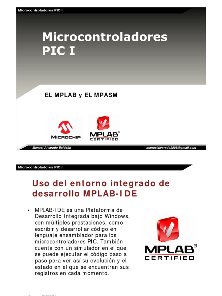 Mplab Ide | PDF | Lenguaje ensamblador | Microcontrolador Pic