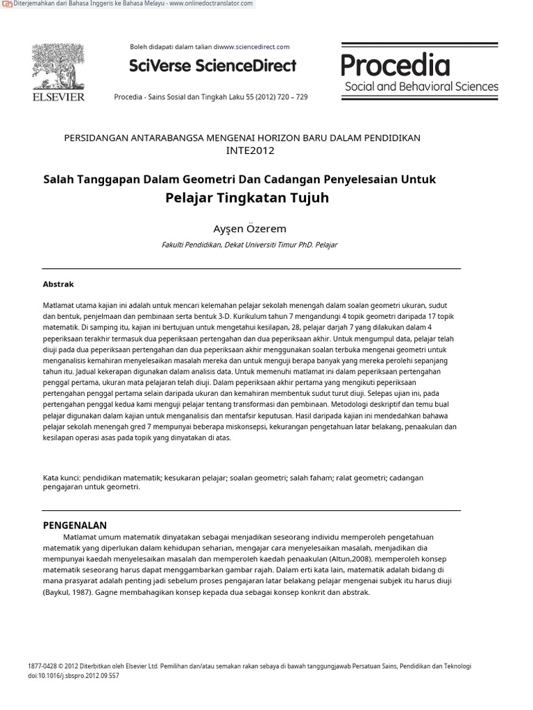 Misconceptions in Geometry and Suggested Solutions - En.ms | PDF
