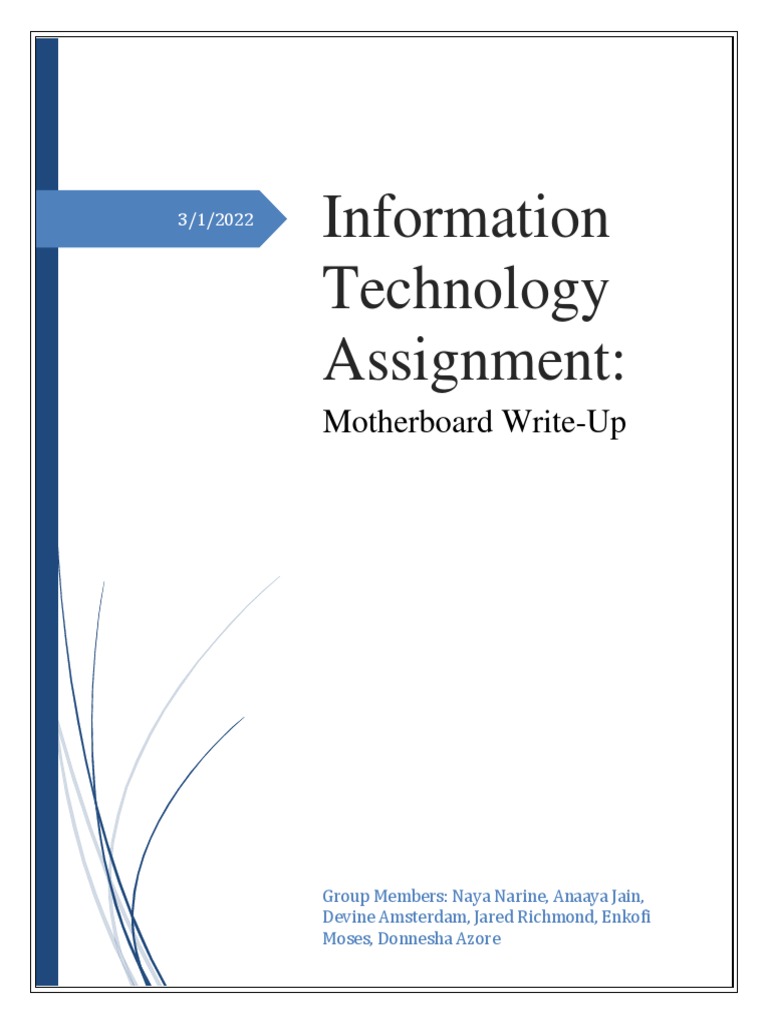 Information Technology Assignment:: Motherboard Write-Up | PDF | Usb ...