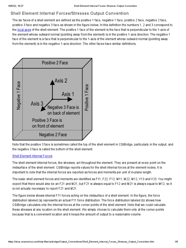 Shell Element Forces and Stresses Guide | PDF | Stress (Mechanics ...