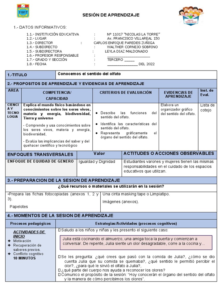 Aprendiendo sobre el olfato infantil | PDF | Experiencia subjetiva ...