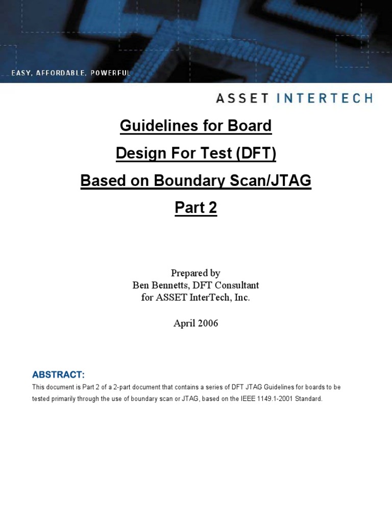 Guidelines For Board Design For Test (DFT) Based On Boundary Scan/JTAG ...