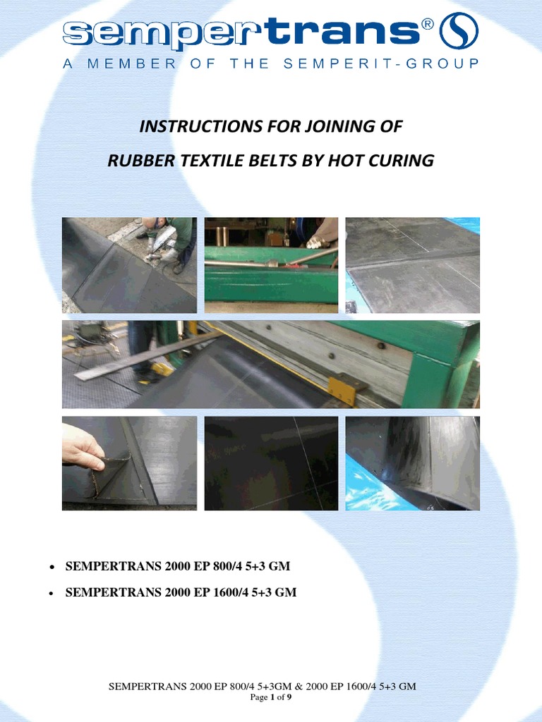 Sempertrans Splicing Instruction 2000 Ep 800 & 1600 | PDF | Belt ...