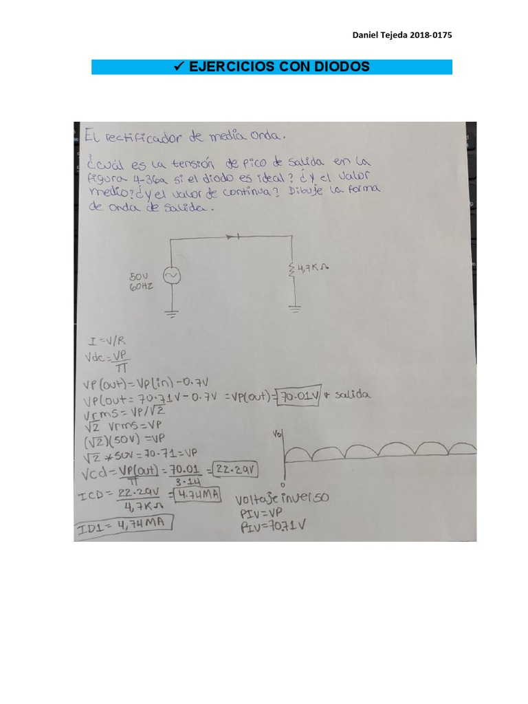 UD2-Actividad3 - Resolución de Ejercicios Con Diodos | PDF