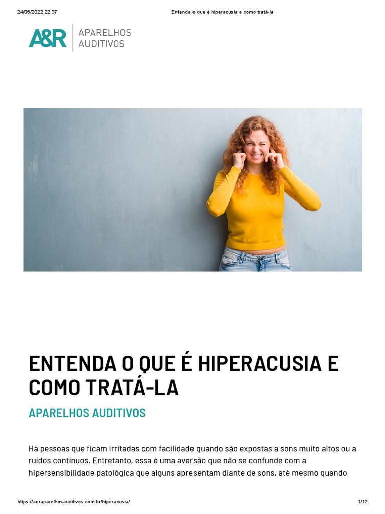 Entenda o Que É Hiperacusia e Como Tratá-La | PDF | Surdez | Audiologia