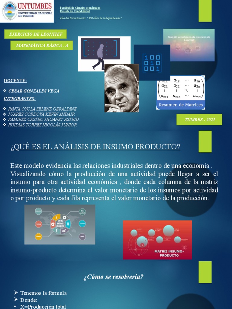 Matriz-Insumo Producto | PDF | Matriz (Matemáticas) | Conceptos matemáticos