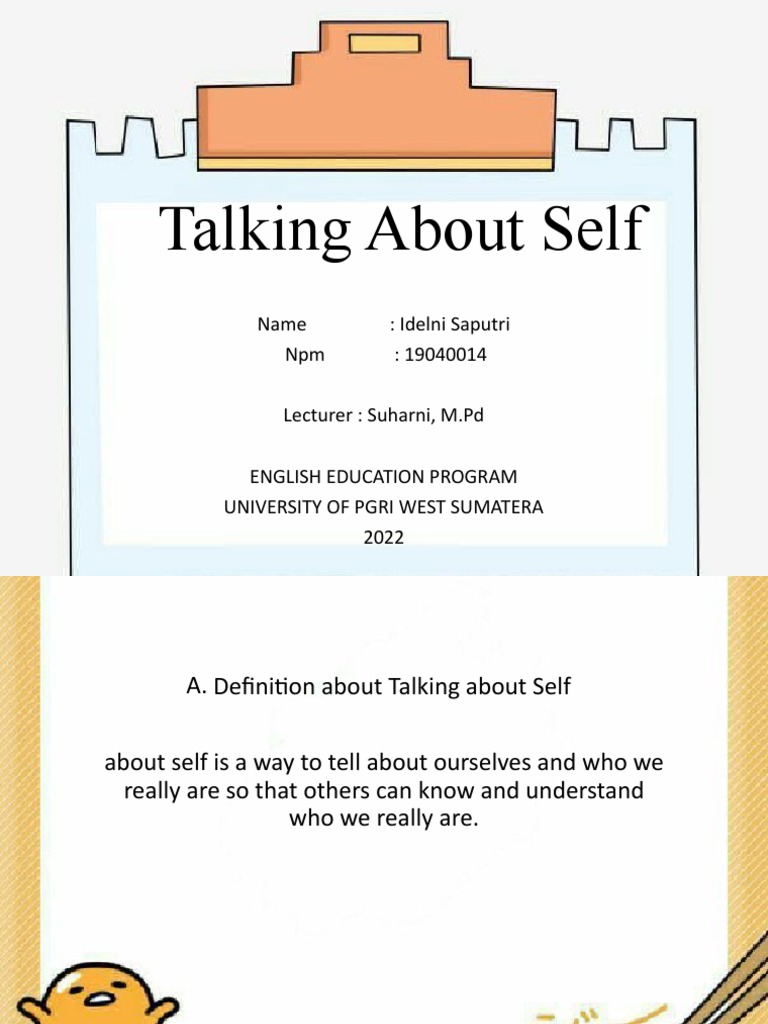 Talking About Self Idelns | PDF | Language Arts & Discipline | Foreign ...