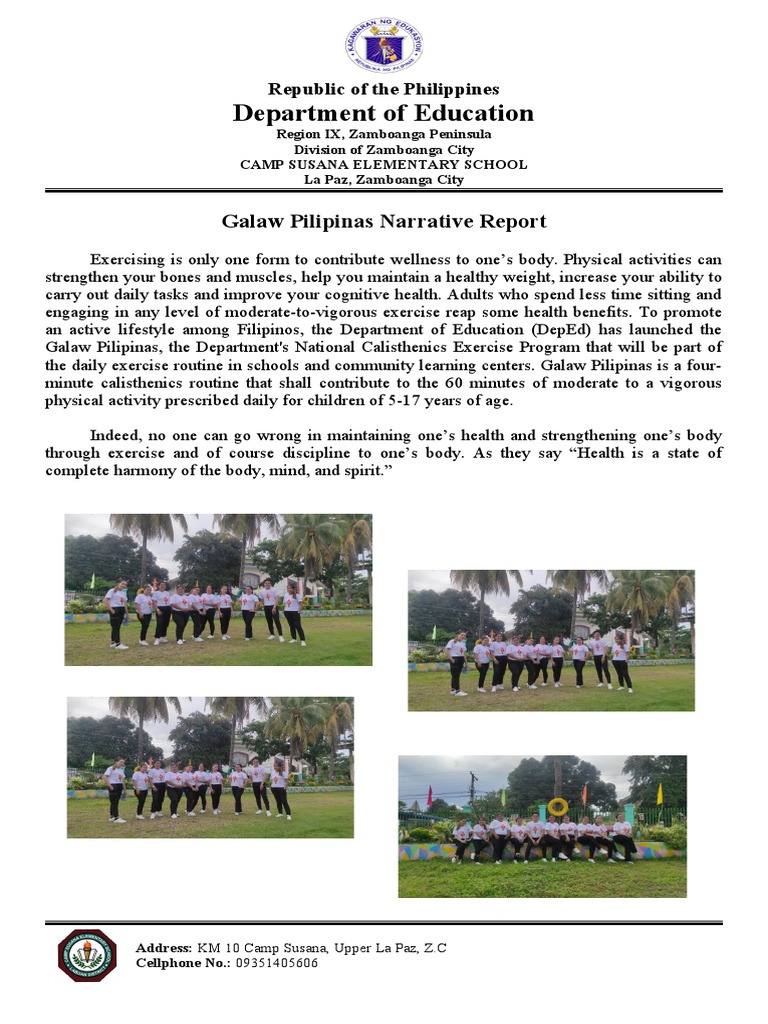 Galaw Pilipinas Exercise Program Report | PDF | Wellness