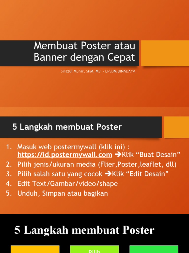 Cara Cepat Membuat Poster di Postermywall | PDF | Seni