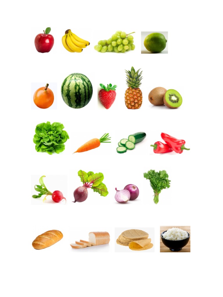 Alimentos para Recortar | PDF