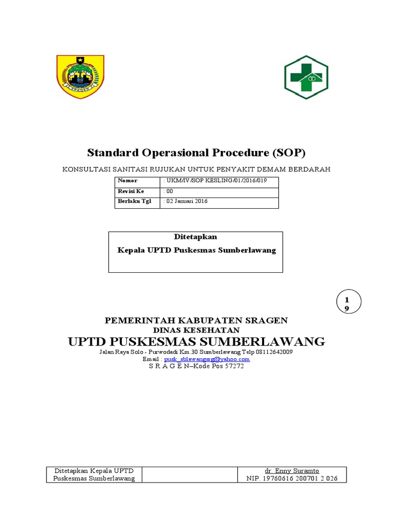 SOP 03 Konsultasi Sanitasi Rujukan Untuk Pasien Penyakit Demam Berdarah | PDF | Pengembangan ...