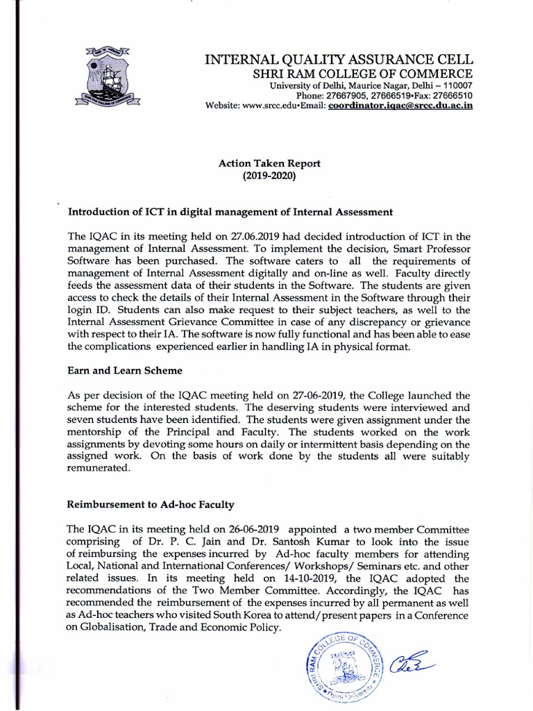 Action Taken Report 2019-20 | PDF