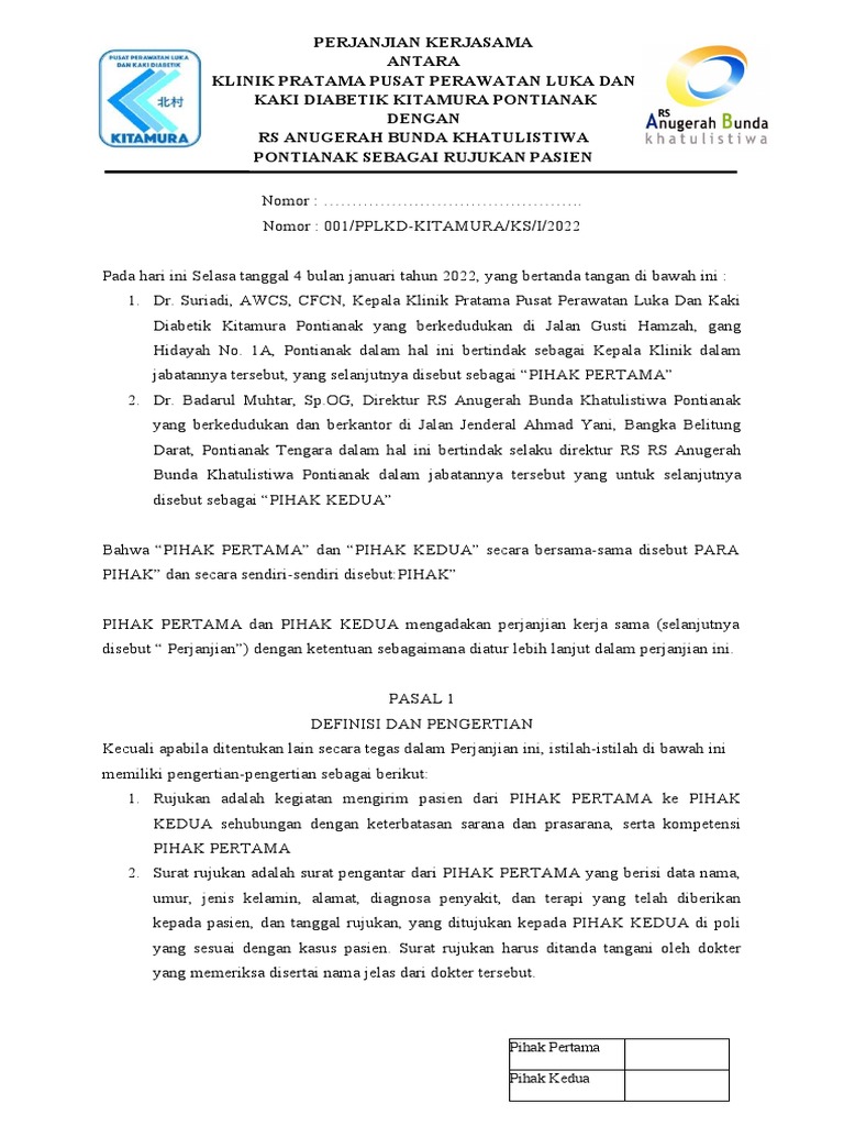 Contoh Mou Rujukan Klinik Dan Rumah Sakit Pdf